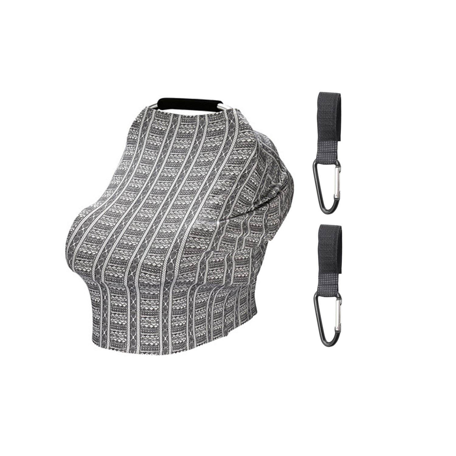 JOYOOSS Car Seat Cover Carseat Canopy with Stroller Hooks - Gray