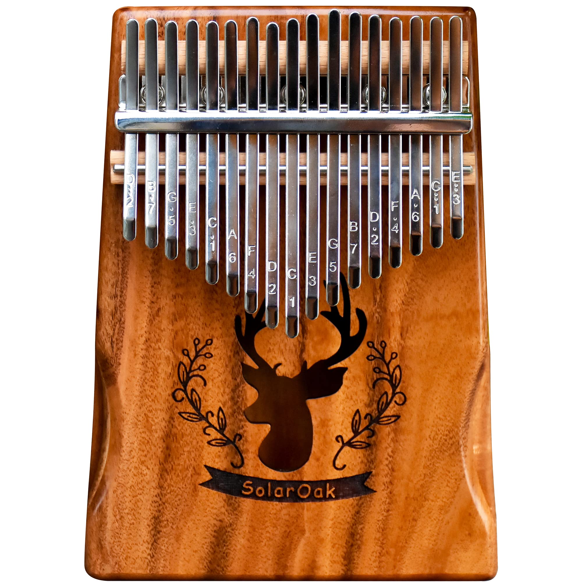 Kalimba Thumb Pianos 17 Keys/Finger Piano Marimba Musical Instruments with Learning Book and High-Performance Waterproof Protective Carrying Bag (Solid Koa Wood)