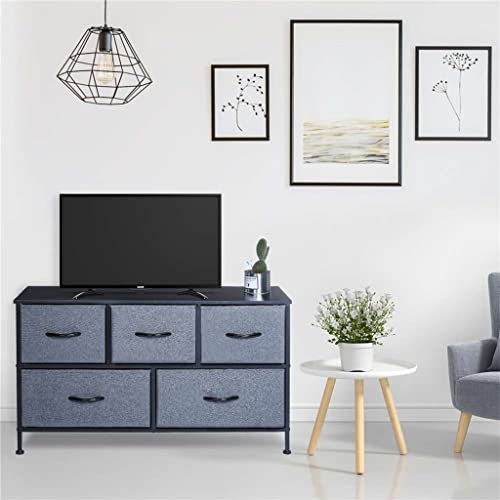 SEASD 5 Tiers Storage Drawers Living Room Furniture 5 Bin Bedroom Organizer Nightstand Closet Home Storage Drawers Clothes Storage
