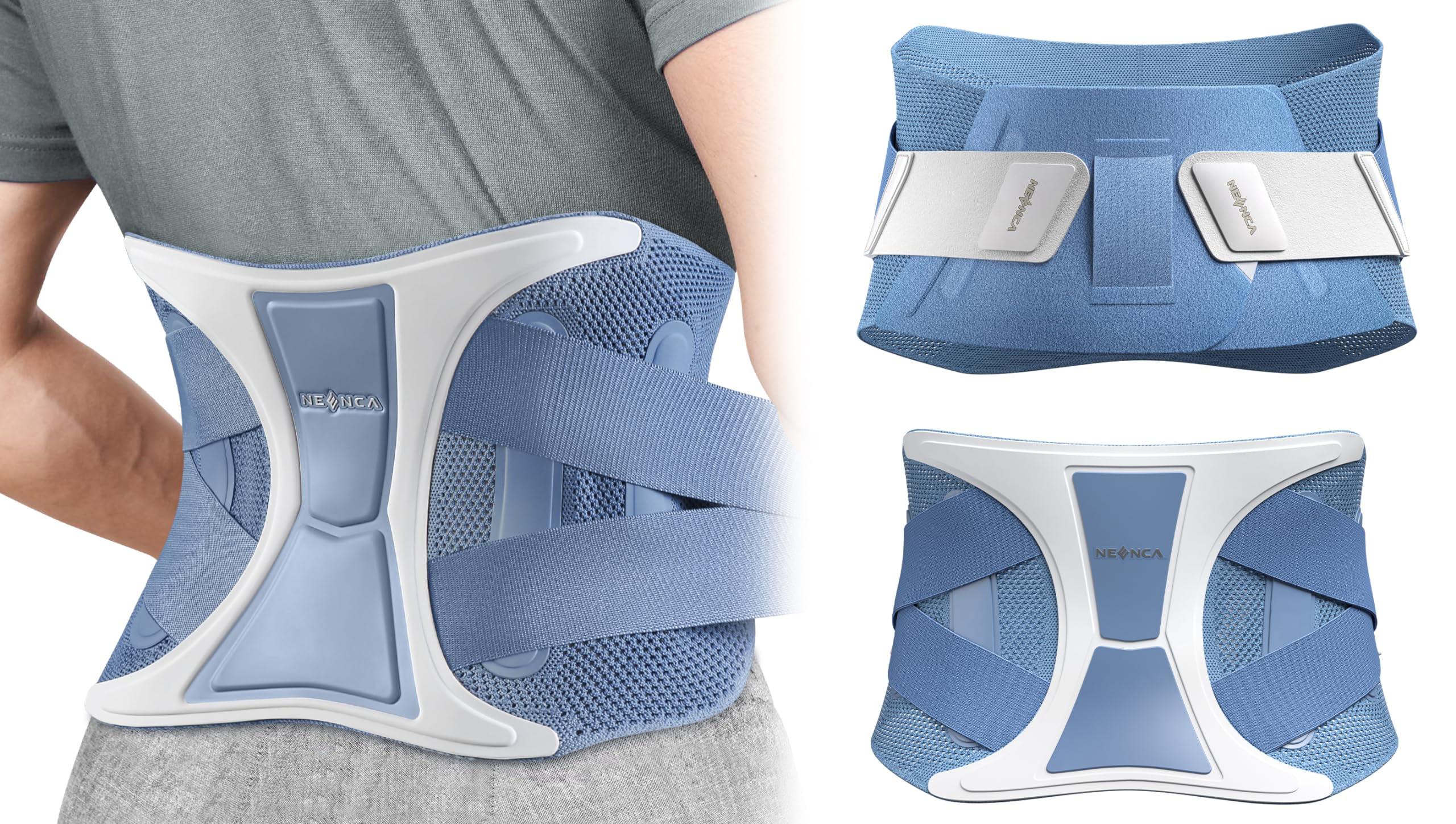 NEENCA Back Brace for Lower Back Pain Relief, Adjustable Back Support Belt with Patented Bionic Support System, Medical for Back Pain, Sciatica, Herniated Disc, Home & Lifting Work - FSA/HSA Approved