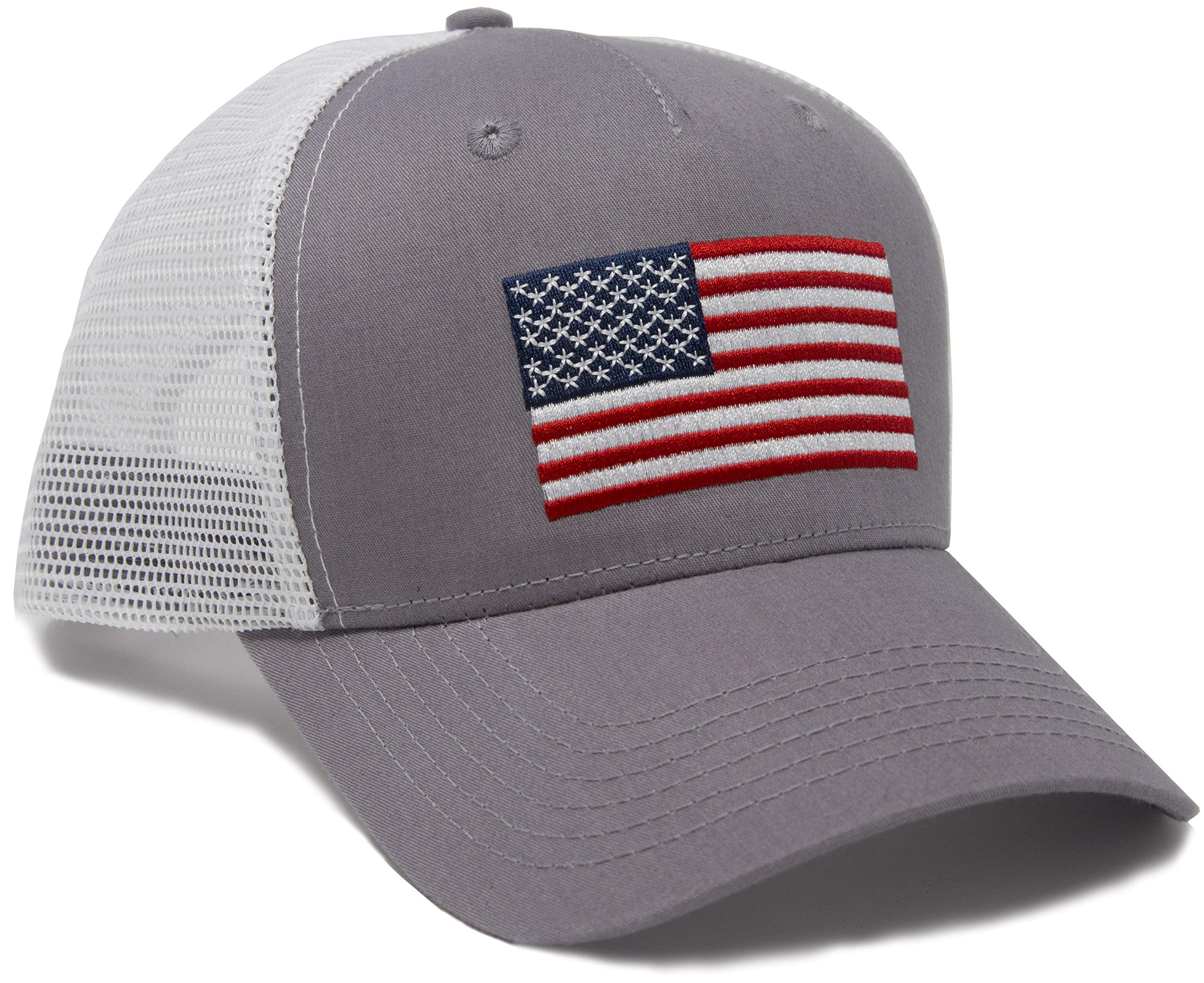 International Tie American Flag Hat for Men and Women - USA Flag Patriotic Trucker Baseball Snapback Cap