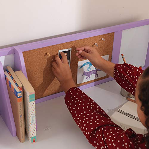 KidKraft Study Desk with Chair - Lavender, Drawers, Extra Storage, Handles, Bulletin Board, Sturdy, Solid, Kid-Sized Study, Gift for Ages 5-10