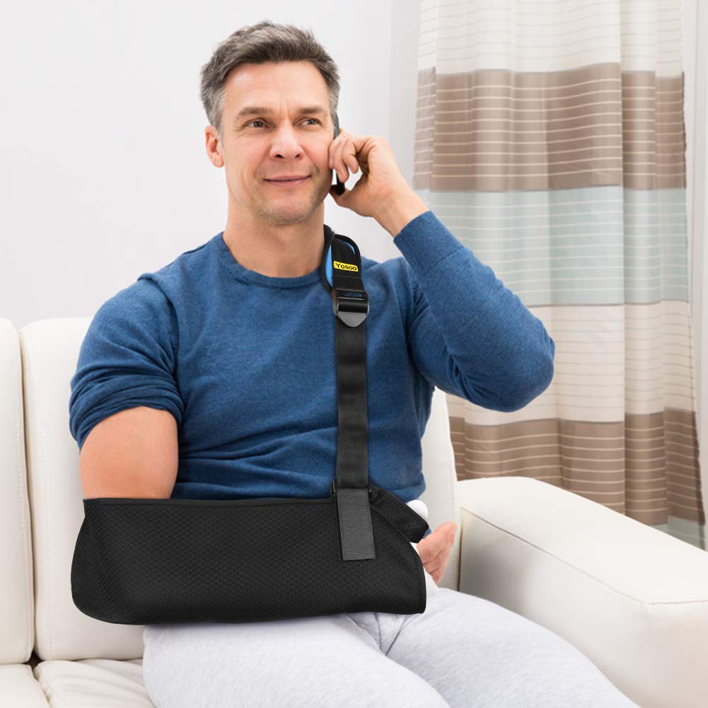 Health Gear Arm Sling, Mesh Arm Support for Adults, Breathable Shoulder Immobilizer Elbow Arm Support for Broken Arm, Wrist, Elbow, Shoulder Injury for Left Right Arm