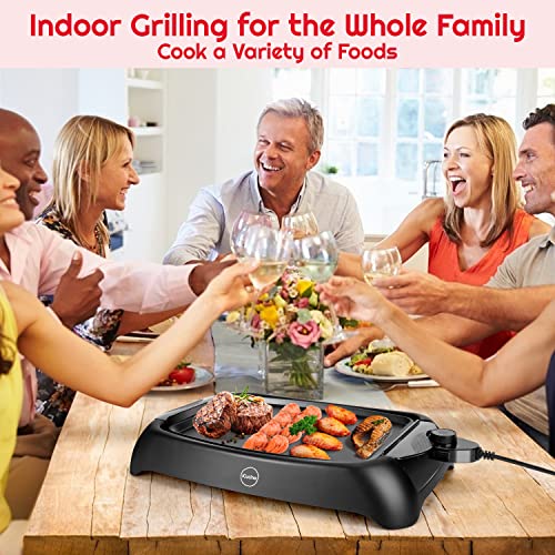 iCucina Griddle Grill Combo, 3-in-1 Electric Panini Maker, Reversible Plates with Double Cooking Surface, Stainless Steel