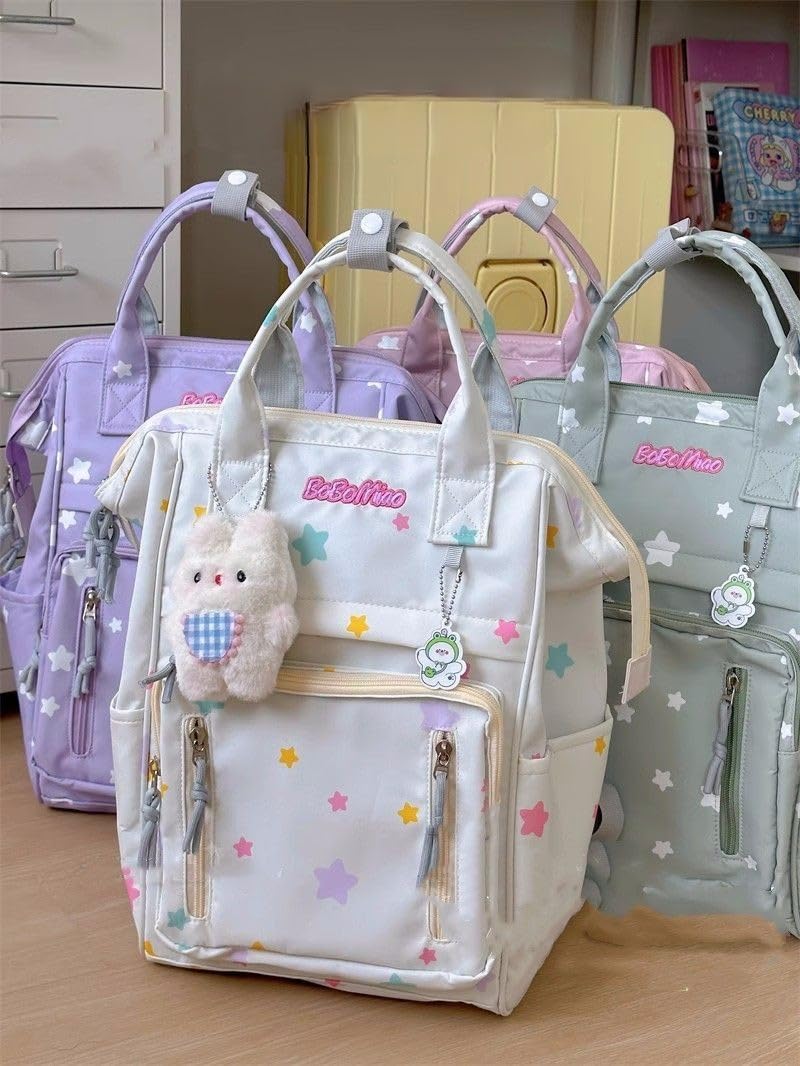 irLocy Star Backpack Y2K Backpack Cute Preppy Backpack Aesthetic Backpack Y2K Accessories (purple)
