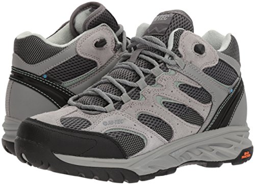 Hi-Tec Women's V-LITE Wild-FIRE MID I Waterproof Hiking Boot, cool grey/graphite/iceberg green, 110M Medium US