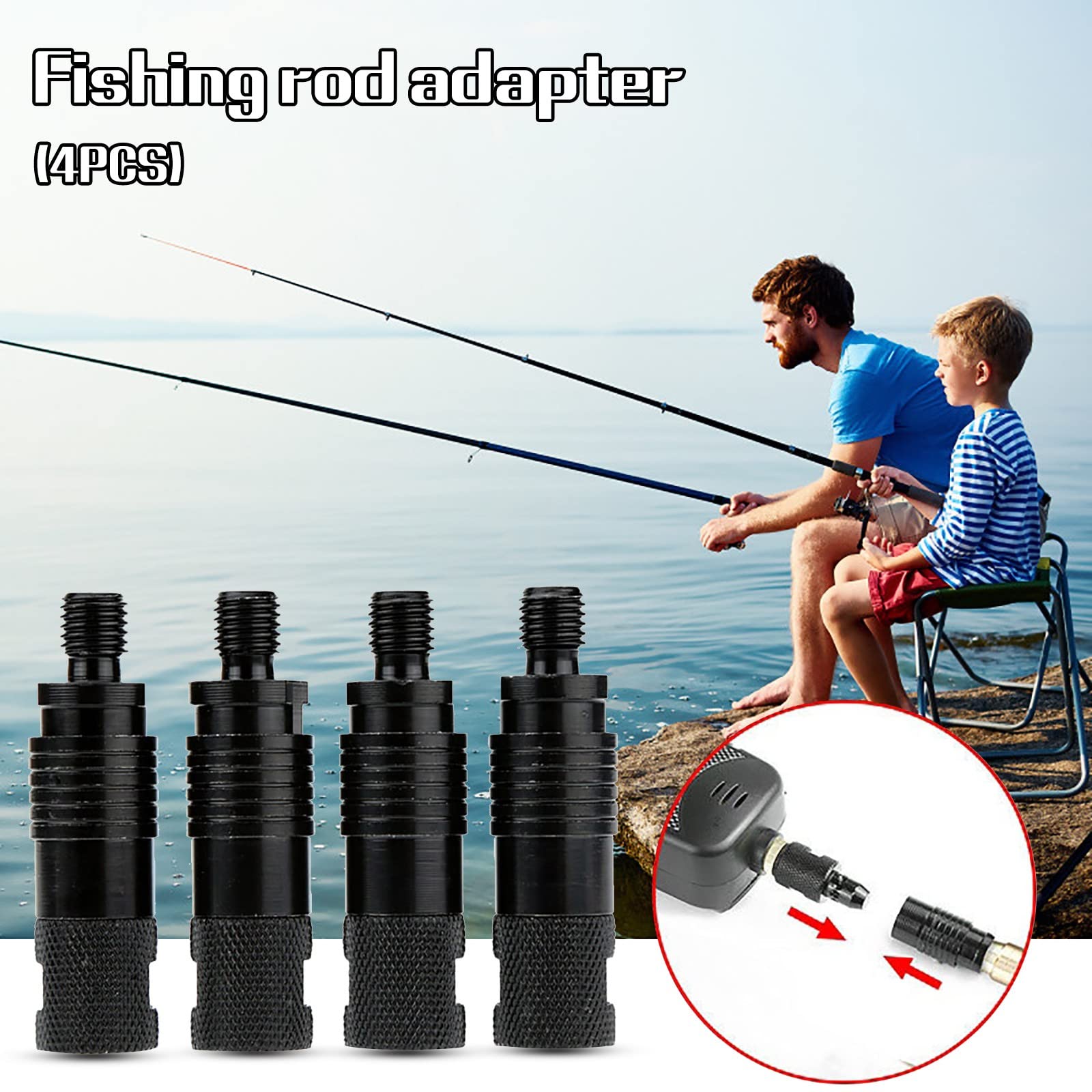 Line Box Peach Quick Aluminum Connector Release Connector Rod Alloy Alarm 4pcs Fishing (A, One Size)