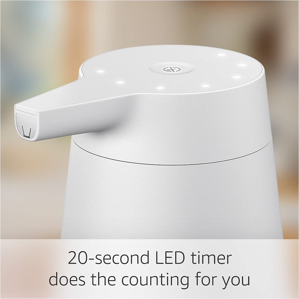 Introducing Amazon Smart Soap Dispenser, automatic 12-oz dispenser with 20-second timer bundle with Seventh Generation Hand Soap Refill, Free & Clear Unscented, 24 oz, 3 Pack (Packaging May Vary)