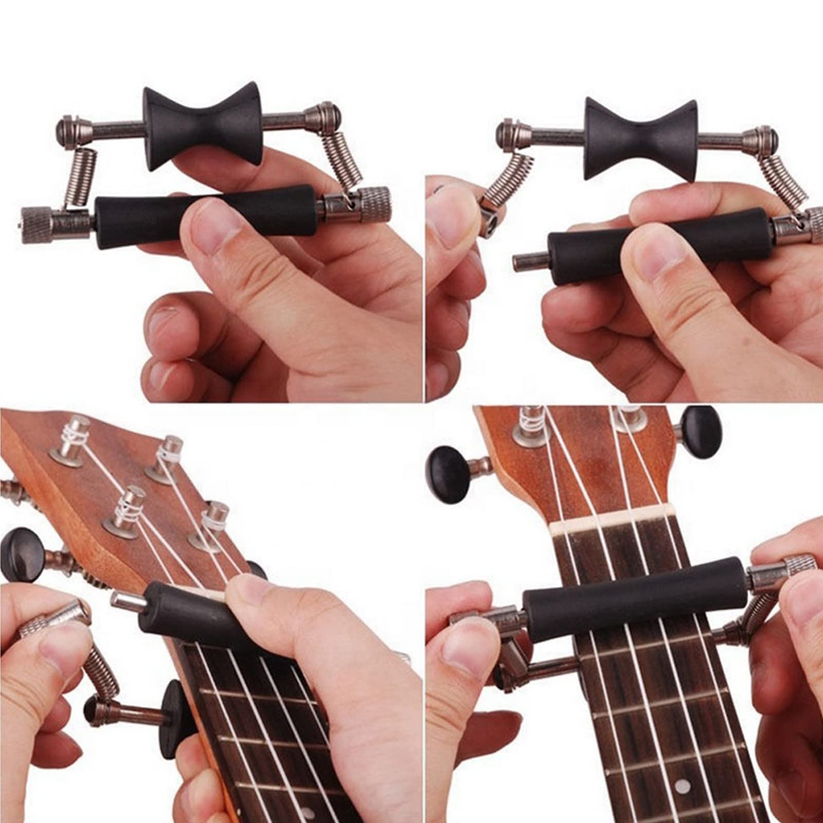 KAIY 2 Pack Guitar Rolling Capo Sliding Capo Adjustable Capo for Tuning Tone of String Instruments for Electric Guitar and Acoustic Guitar or Ukulele Mandolin Banjo