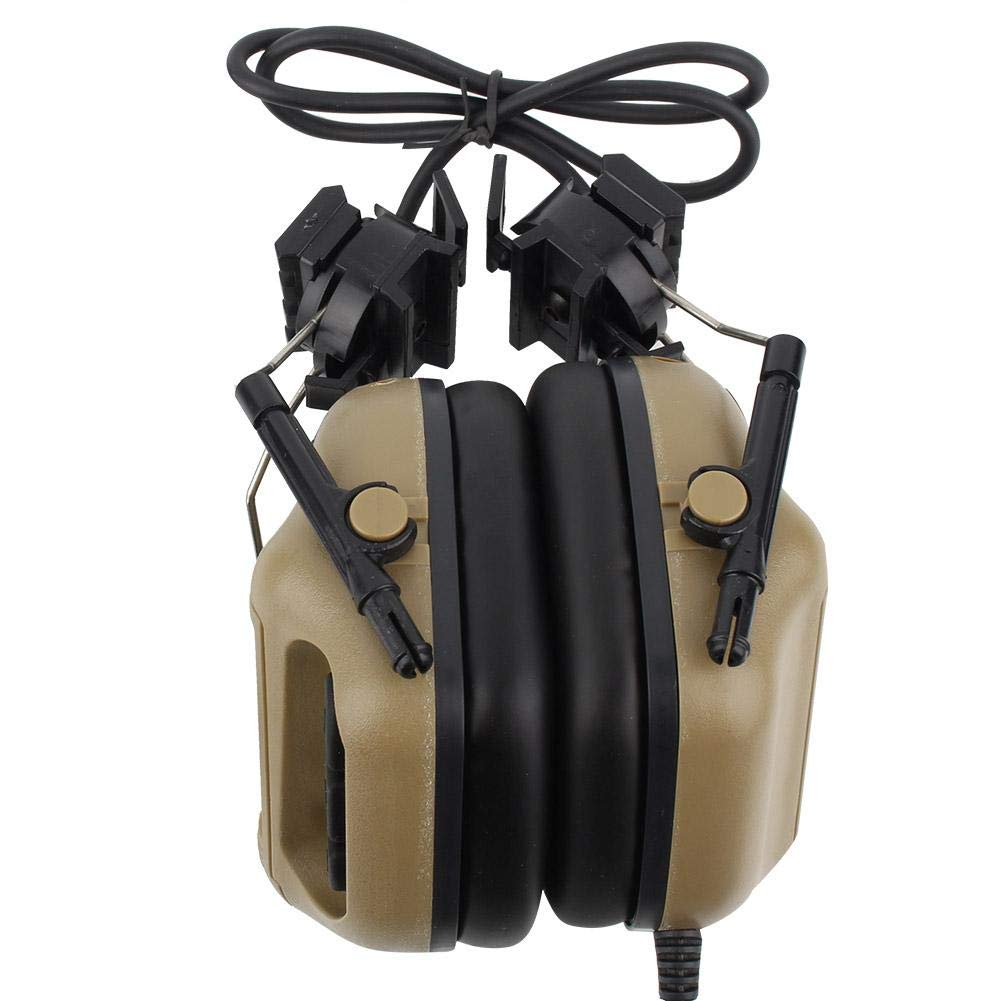 Hearing Protection Electronic Earmuffs, Helmet Microphone Tactical Headset Noise Canceling Microphone Headset for Airsoft Shooting Hunting Combats Games