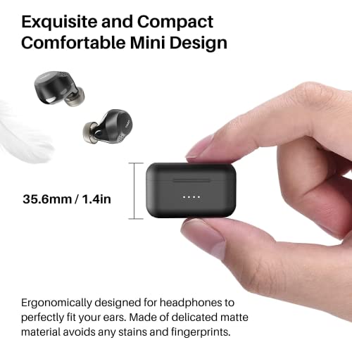 TOZO NC7 Hybrid Active Noise Cancelling Wireless Earbuds Black & TOZO NC7 Protective Silicone Case Blue