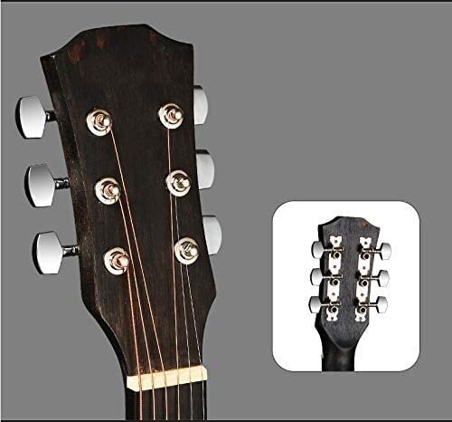 MUWIZ Guitar Kit, String Instrument Electronic Guitar Acoustic Guitar Beginner Classical Toy Student Practice Adjustable Copper String Wonderful Sound (Color : Brown, Size : Long-95cm)