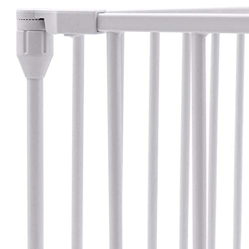Inspirer Studio 5,6,8 Panel Heavy Duty Metal Gate Baby Pet Fence Safe Playpen Barrier (White, 6 Panel)