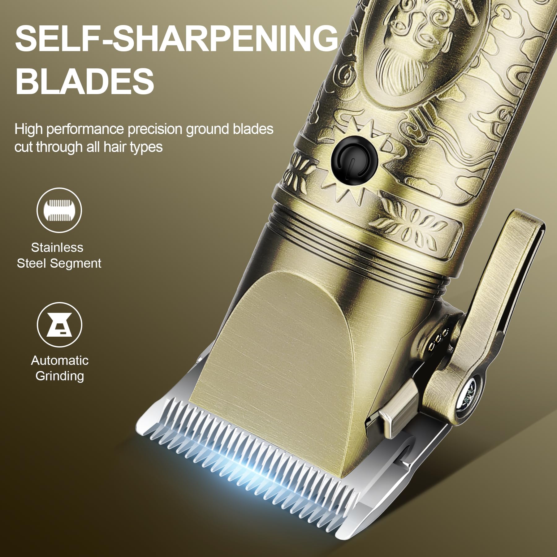 Lanumi Hair Clippers for Men Cordless Cutting T-Blade Trimmer Kit Professional Barber Clipper and Beard Trimmer Set Cordless USB Rechargeable Hair Cutting Kit