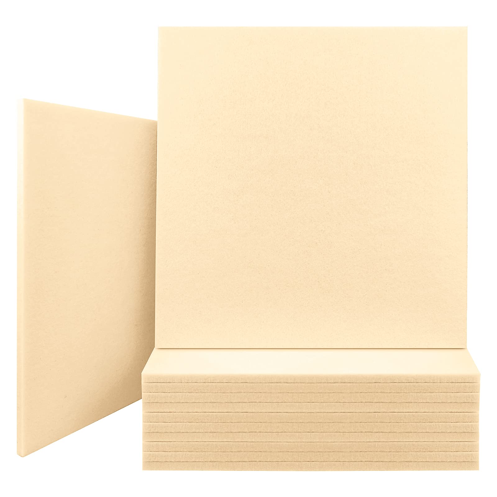 JBER Professional Acoustic Foam Panels, Sound Proofing Studio Foam Padding High Density Polyester Fiber Acoustic Treatment for Studio Home and Office 12"x12"x0.4" (6 Pack, Yellow)…