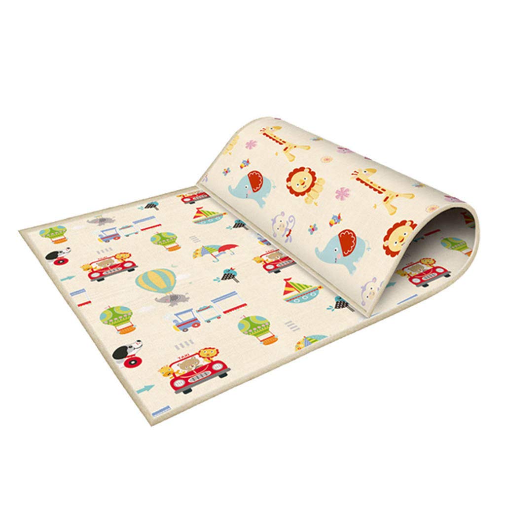 Jesaisque Baby Play Mat Foldable Baby Crawling Mat Reversible Baby Play Gym Mat Non-Slip Waterproof (Multicolor, 71"x59"x0.2inch)