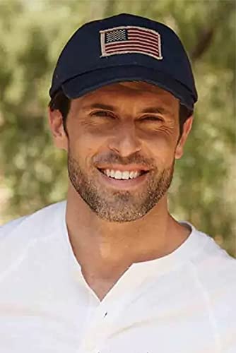 IZUS American Flag,Distressed Baseball Hat β Distressed Cotton-Blend Dad Hat Embroiderred for Adult (Navy)