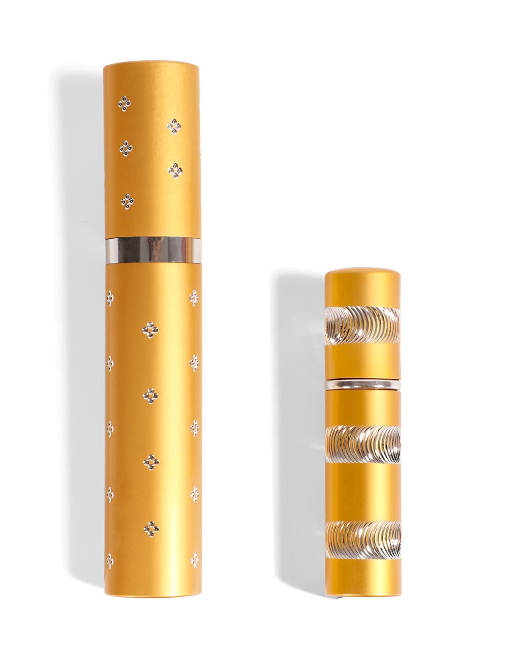 Lipstick Stun Gun with Pepper Spray for Self Defens(Gold)