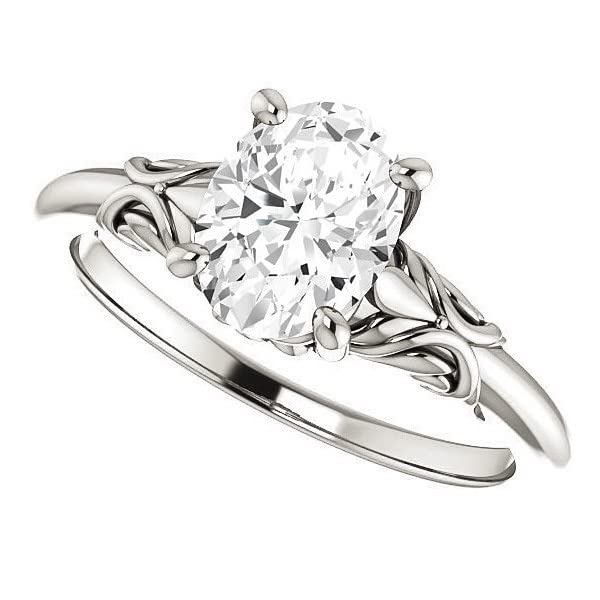 JEWELERYN 2 CT Oval Colorless Moissanite Engagement Ring Set for Women/Her, Wedding Bridal Ring Set,Eternity Sterling Silver Solid Diamond Solitaire Prong Anniversary Promise Gifts for Ring (8)