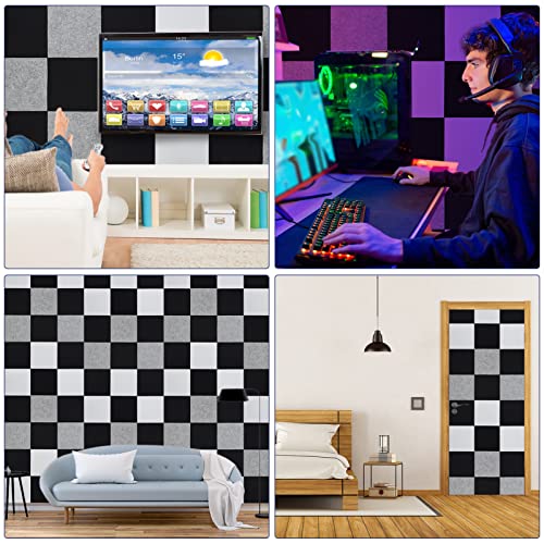Kaqiluo 2 Pack Self-adhesive Two Layers Acoustic Foam Panels, Sound Proof Padding, Fire/Water Resistant Decorative Acoustic Treatment Foam, 0.5’’ x 12’’ x12’’