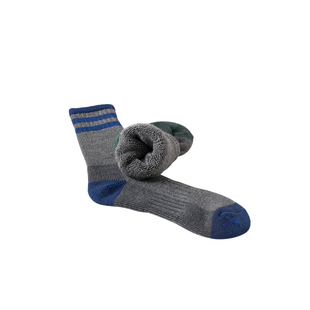 LTYRR Wool Socks for Men 70% Merino Warm Thermal Boot Socks Breathable 1Pairs Light grey blue