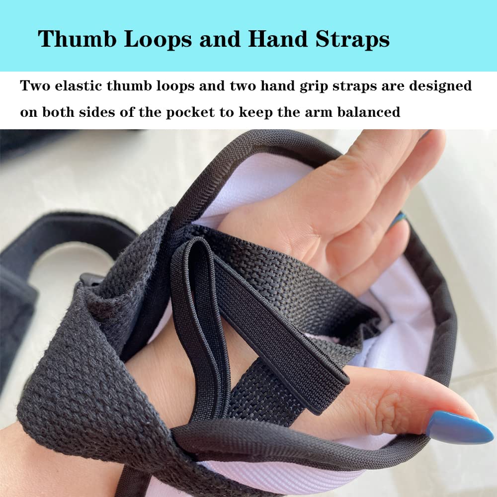 Ledhlth Breathable Arm Sling Black White for Broken Arm Men Women Youth Sling for Shoulder Injury Soft Adults Sling for Torn Rotator Cuff Comfortable Elbow Wrist Sling for Dislocated Shoulder