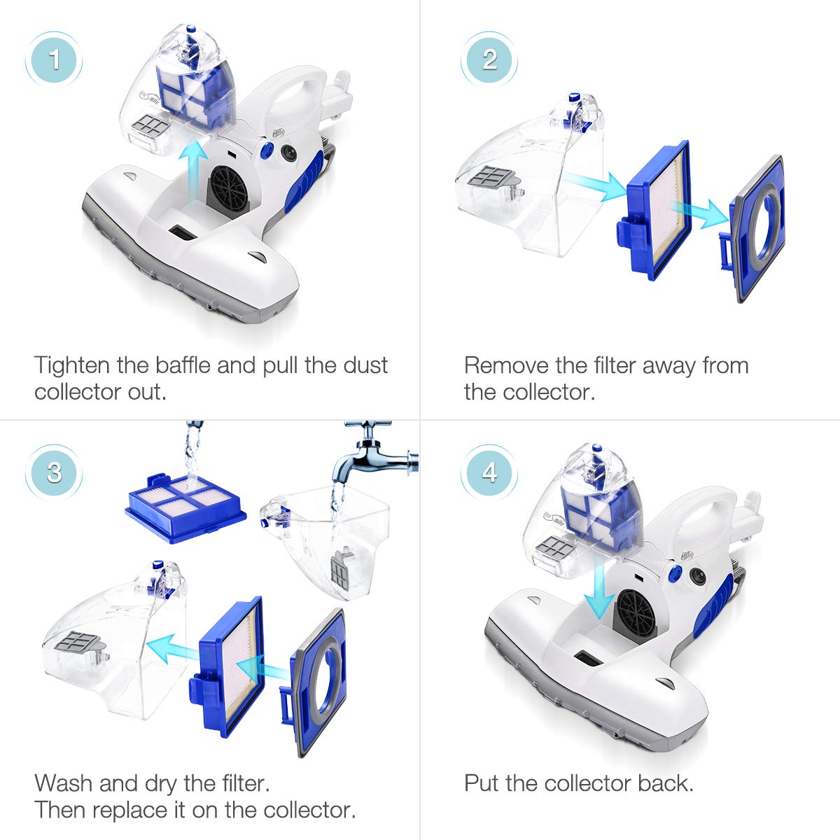 Housmile Handheld Vacuum for Household Bed Cleaner, Mattresses, Pillows, Curtains, Sofas and Carpets