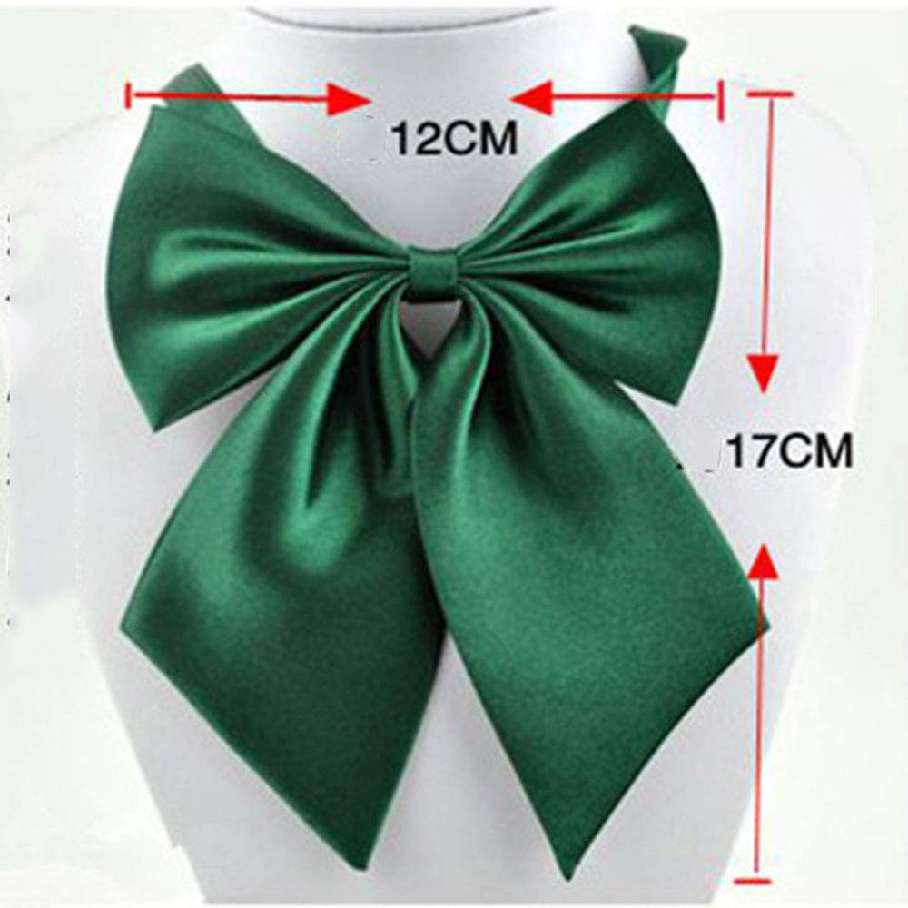 hwojjha Women's Solid Color Bow Tie School Student Sailor Suit Bowknot Adjustable Ribbon (red)