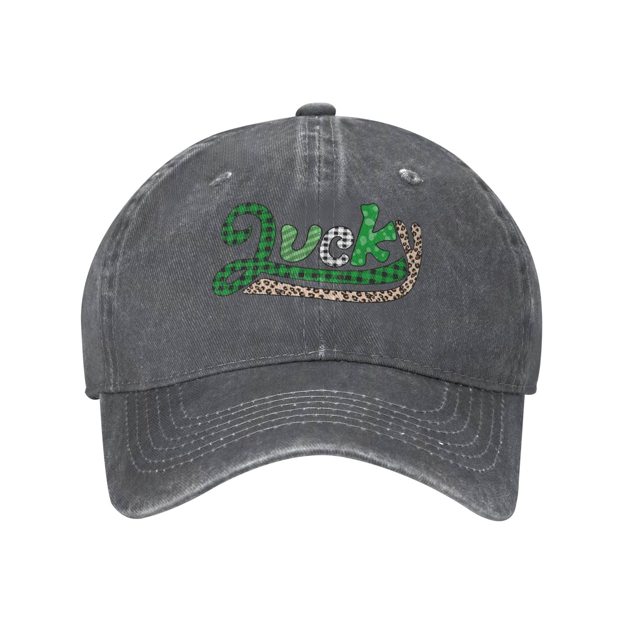 Lucky st Patrick's Day Hat Adjustable Funny Fashion for Men Women Deep Heather