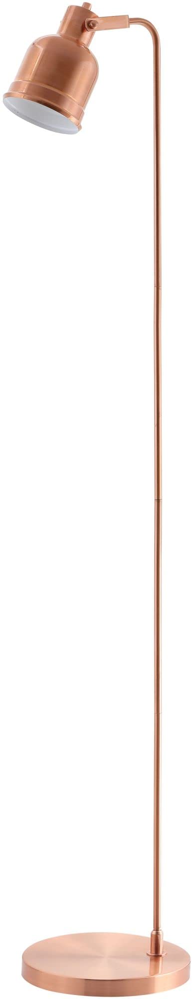 JONATHAN Y JYL6113A Brandon 57" Metal Task LED Floor Lamp, Contemporary, Transitional, Modern, Minimalist, Office, Living Room, Dining Room, Bedroom, Kitchen, Foyer, Hallway, Copper