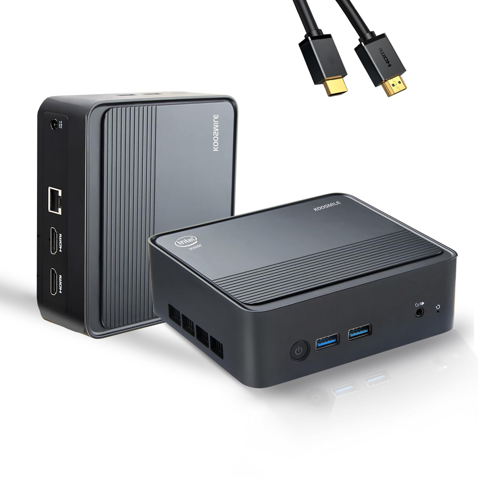 KOOSMILE Mini Pc Intel N5095 (Up to 2.9 GHz),Windows 11 Pro Mini Desktop Computer,16GB DDR4 RAM, 512GB M.2 SATA SSD (Up to 2TB) Small PC Support 4K UHD/Dual HDMI/ USB3.0/ BT4.0/2.4G+5G WiFi…