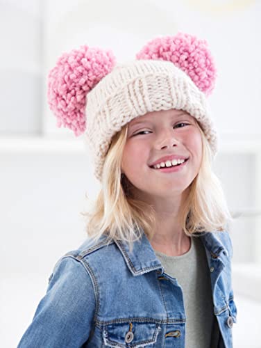 Lion Brand Yarn - Wool-Ease Thick & Quick - Solid Colors - 3 Pack with Pattern Cards in Color - 640-103 (Blossom)