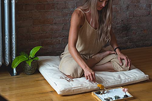 Japanese Zen Garden Kit for Desk - Sand Garden Tools Accessories Box Set for Office Desktop - 12x7.5" Large Bamboo Tray, White Sand, Pebbles, Rake Tools - Mini Table Zen Garden Kit - Meditation Gifts