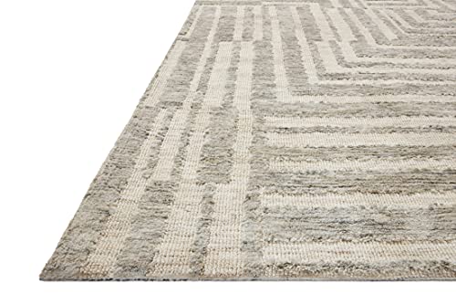 Justina Blakeney x Loloi Yeshaia Collection YES-03 Oatmeal / Silver 7'-9" x 9'-9" Area Rug