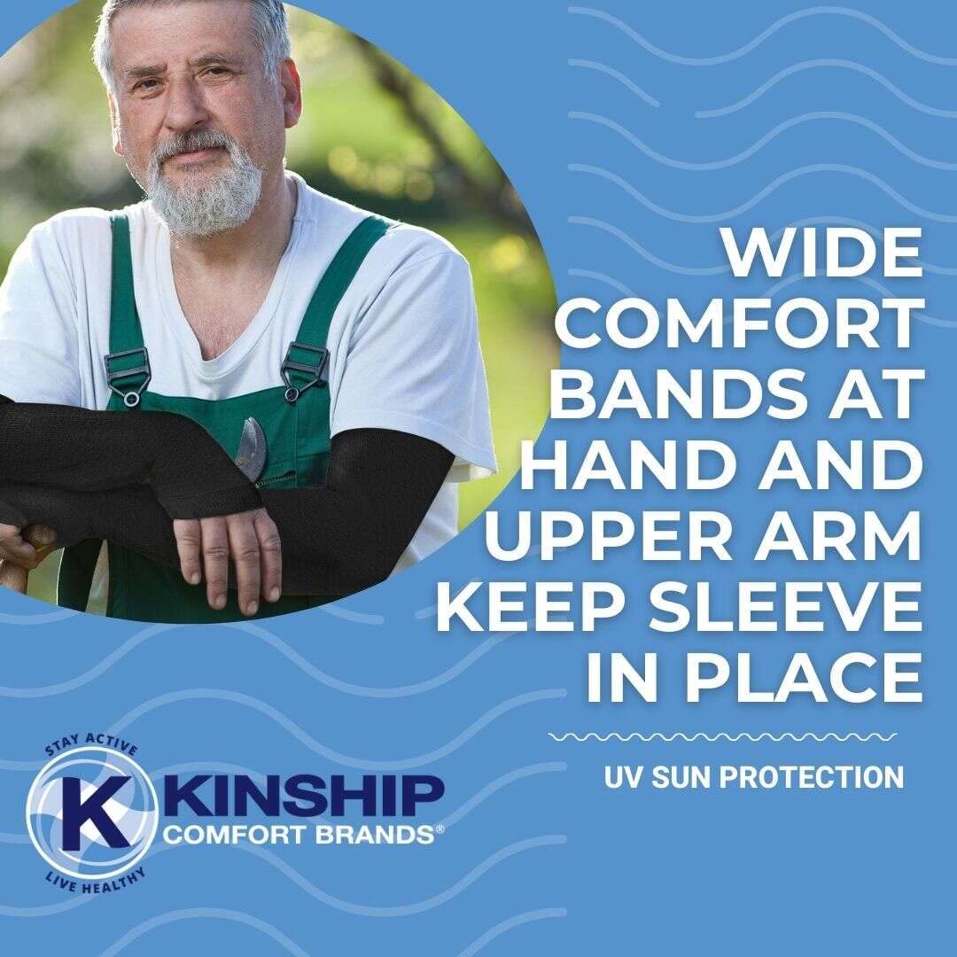 Kinship Comfort Brands Arm Sleeves Skin Protectors safe from Abrasions Bruising Thin Skin Tears & Sun | 6 Pair