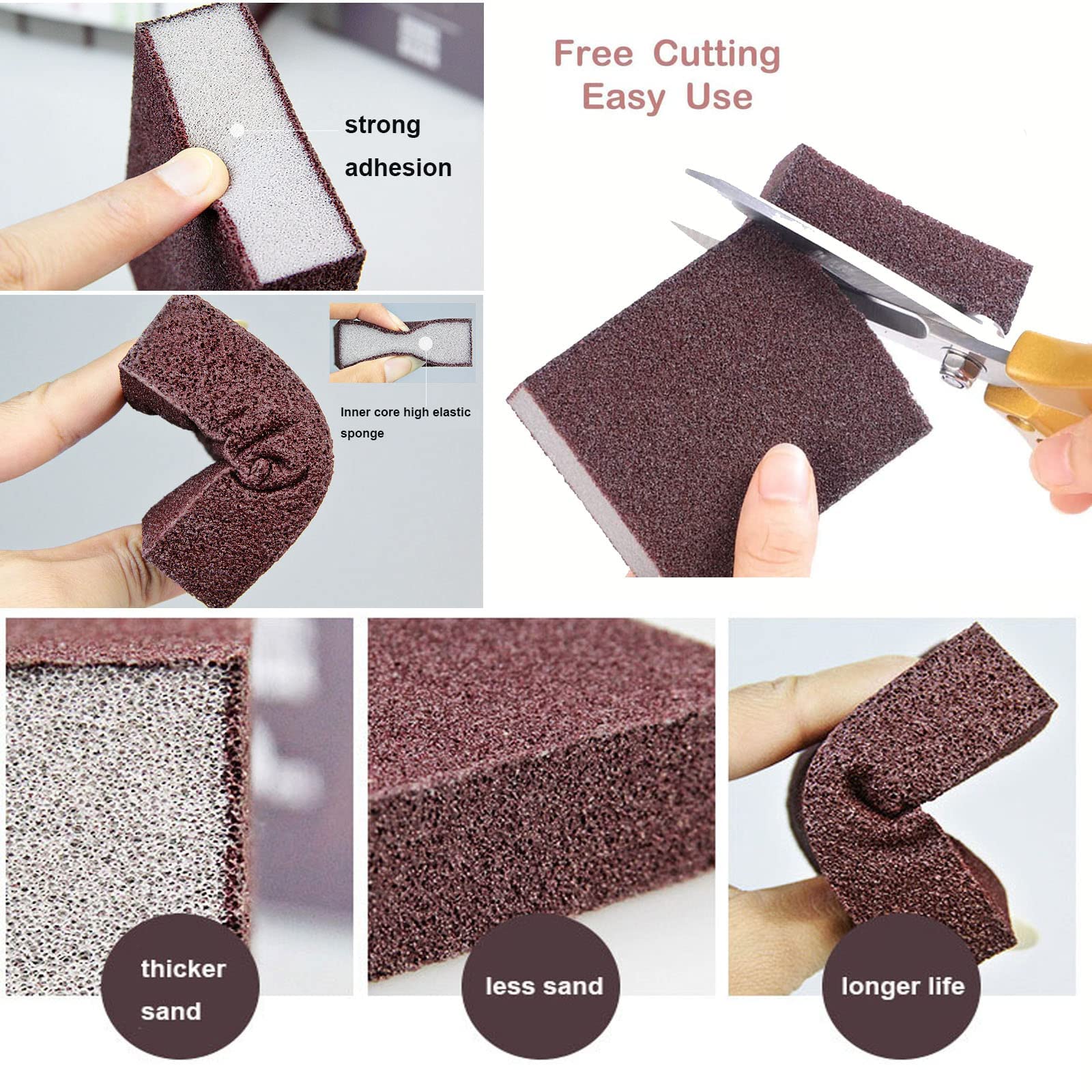 JCKHXG 5 Pack Nano Carborundum Sponge, Emery Sponge Brush Eraser Scrub, Kitchen Magic Cleaning Sponge for Removing Rust Cleaning Pots and Pans, 2022 New Household Stainless Steel Cleaning Tool