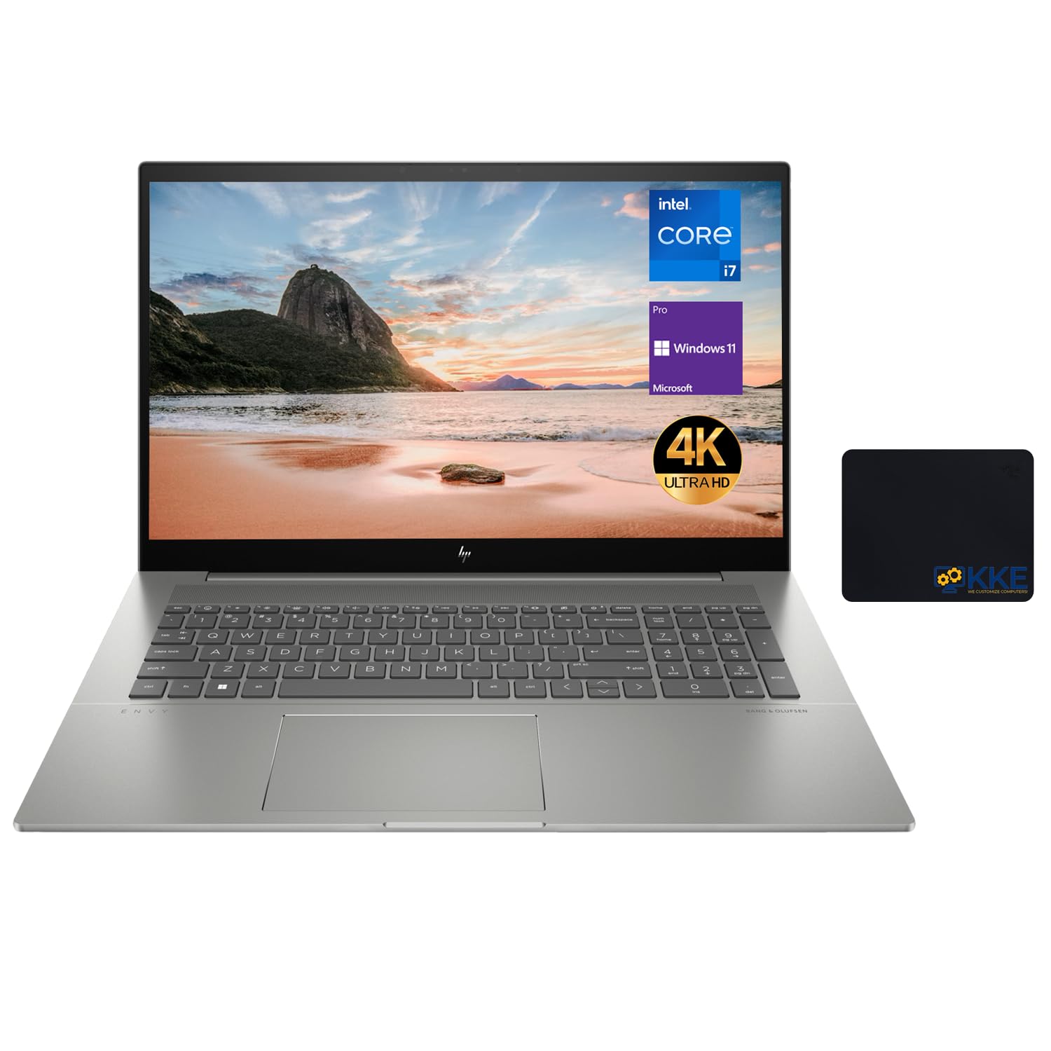 hp 2023 Newest Envy Business Laptop, 17.3" 4K UHD Display, 13th Gen Intel Core i7-13700H Processor, 64GB RAM, 4TB SSD, HDMI, Webcam, Backlit KB, SD Card Reader, Wi-Fi 6, Windows 11 Pro, Grey