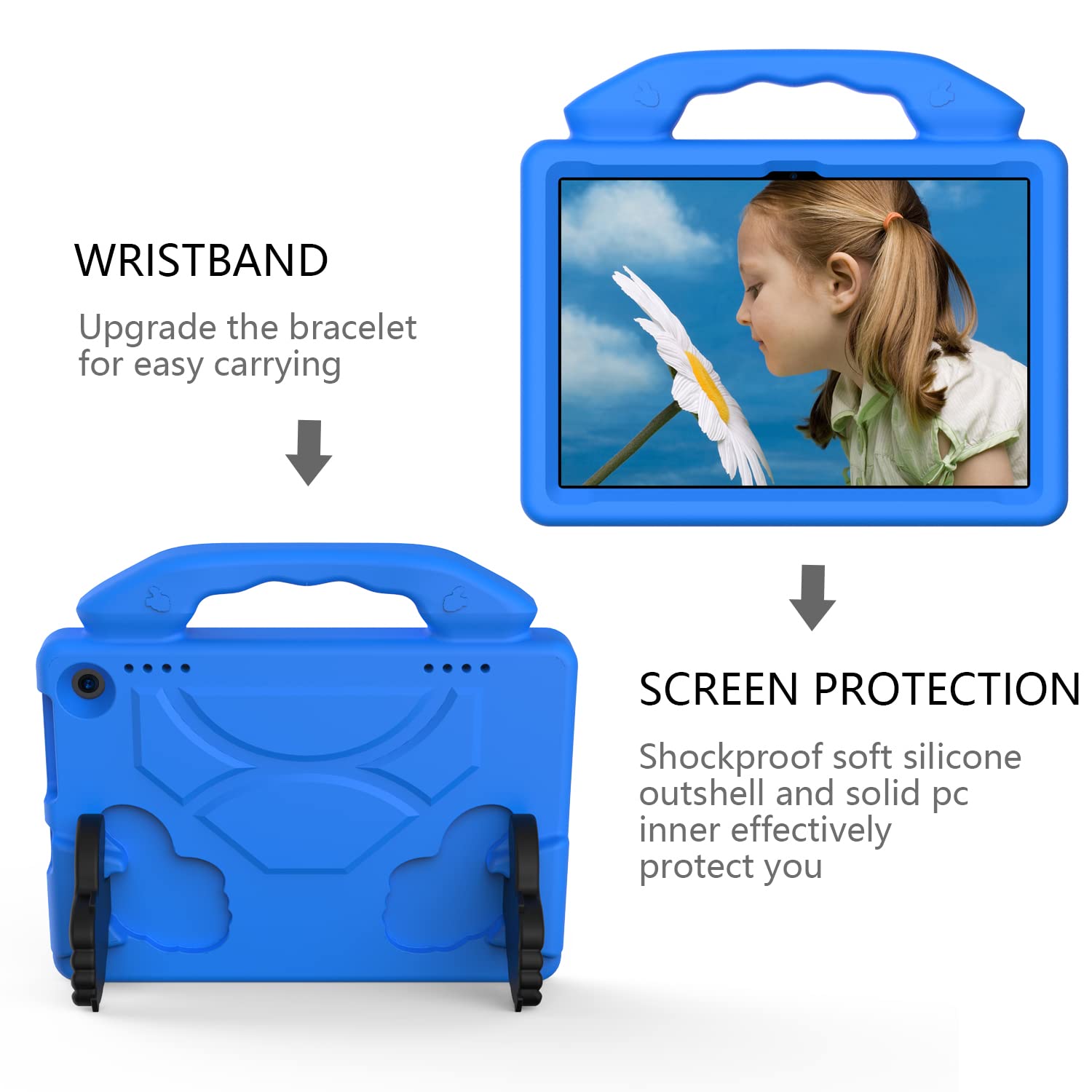 Kids Case for Amazon Fire HD 8 & Plus 2020 10th Generation- Lightweight Shockproof Handle with Stand Kid-Proof Case for All-New Fire HD 8 inch Tablets
