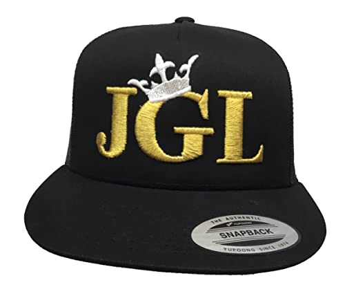 JGL Gold Corona Blanca EL Chapo GUZMÁN HAT Black MESH Snapback