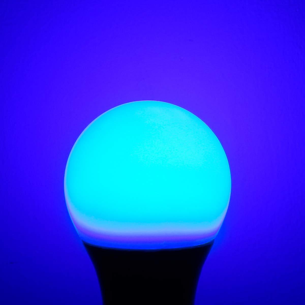 JandCase A19 Blue LED Bulbs, Holiday Lights, 8W(60W Equivalent), 400LM, Mood Lighting for Home Decoration, Bedroom, Bathroom, E26 Base, Not Dimmable, 6 Pack
