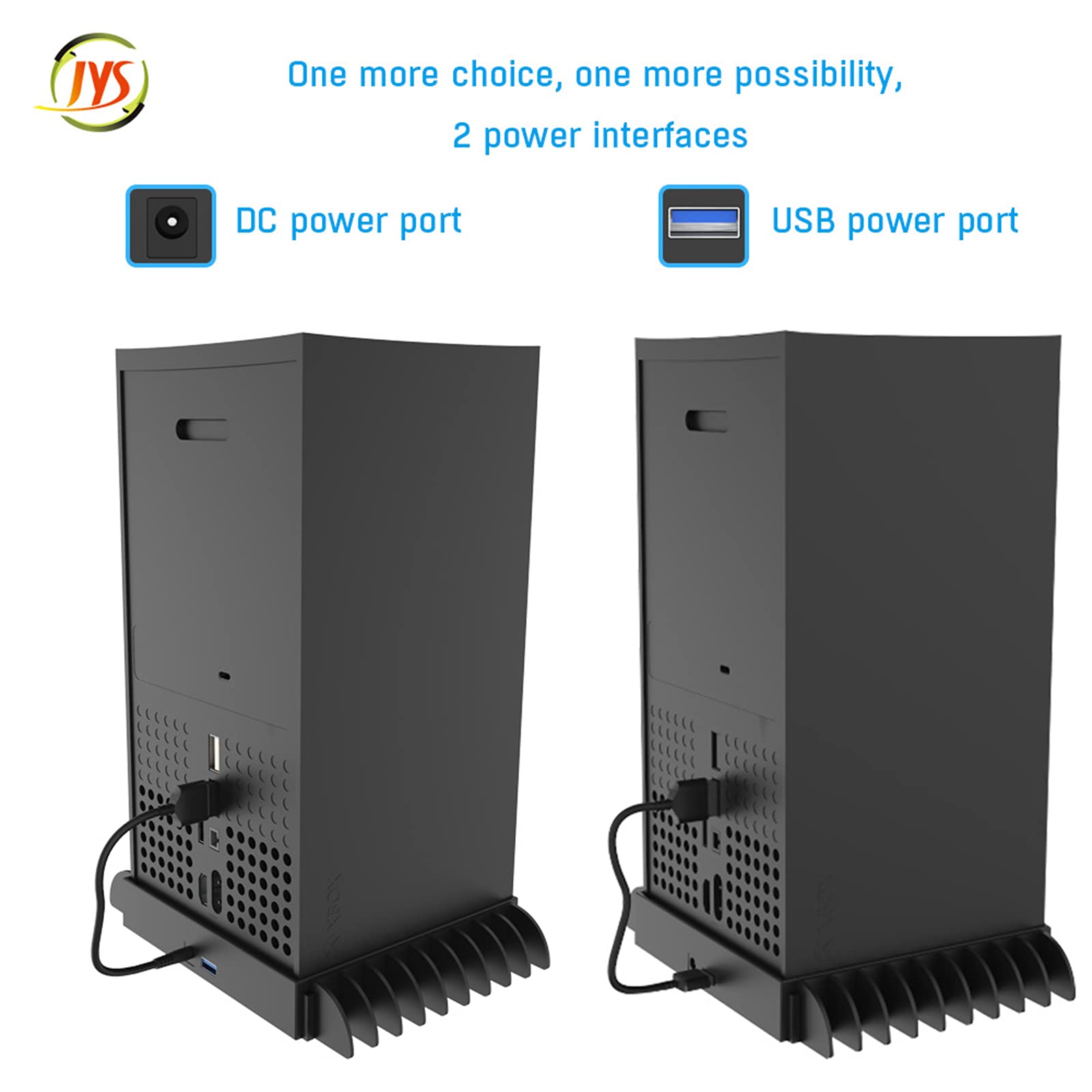 JYS-X133 Xbox Series X Cooling Fan Stand With Game Disc Storage Rack For Xbox Series X Console Cooler Base(Does not include console game disc)