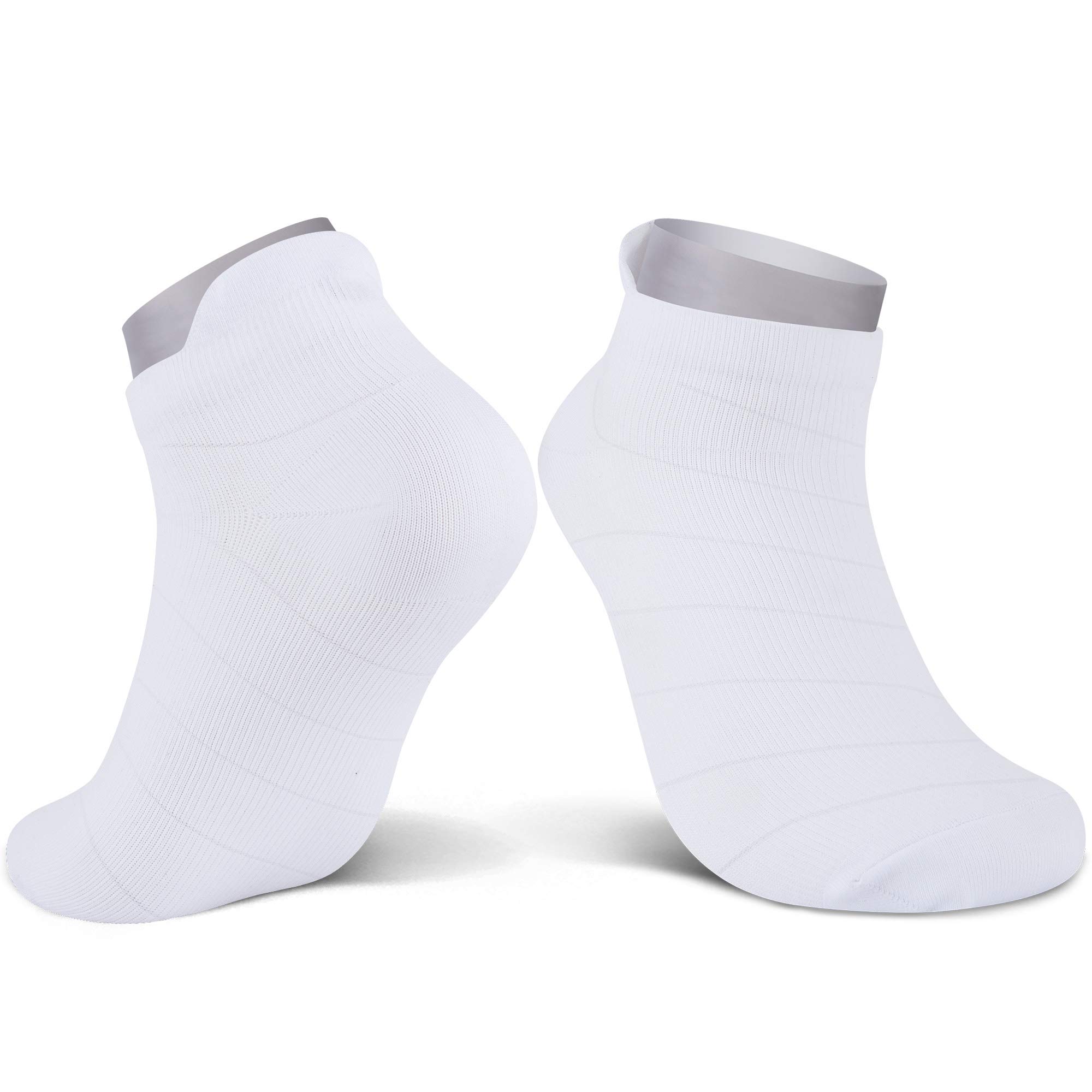 JHM Athletic Compression Running Socks for Men & Women - Low Cut Sport Socks Black Size M