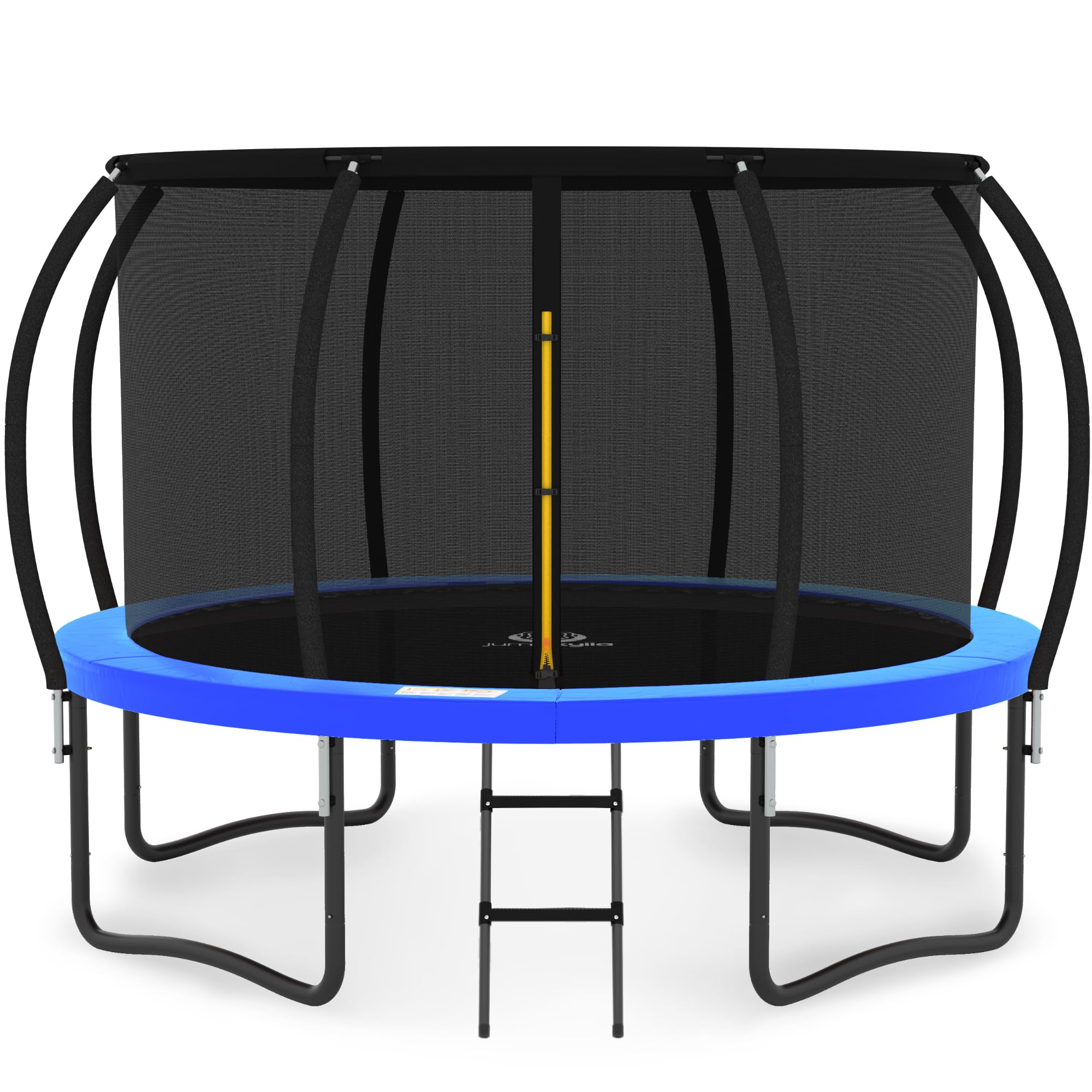 JUMPZYLLA Trampoline 8FT 10FT 12FT 14FT with Enclosure for Kids -Outdoor Recreational Trampolines with Ladder and Galvanized Anti-Rust Coating, ASTM Approval