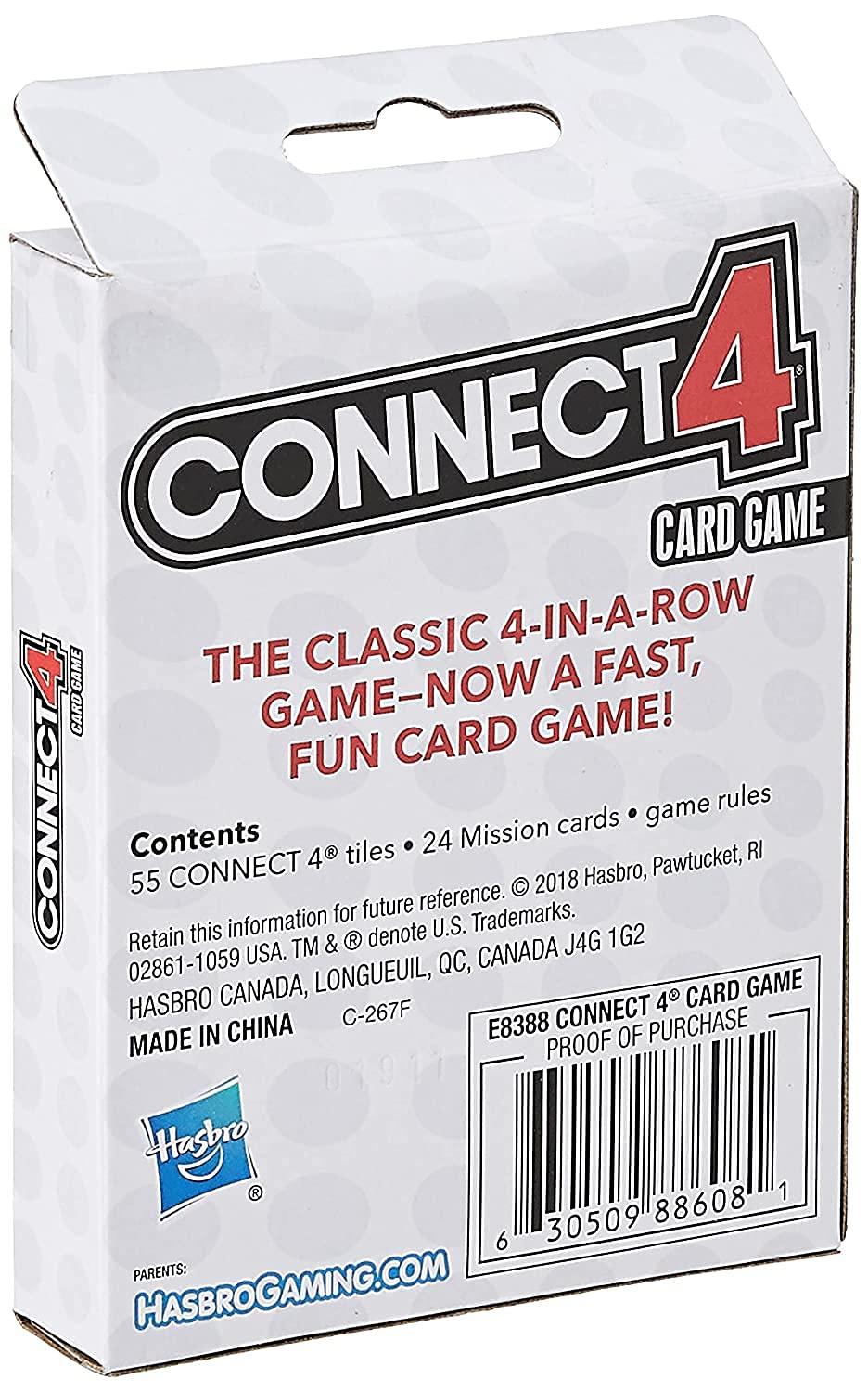 Hasbro Gaming Connect 4 Card Game for Kids Ages 6 and Up, 2-4 Players 4-in-A-Row Game