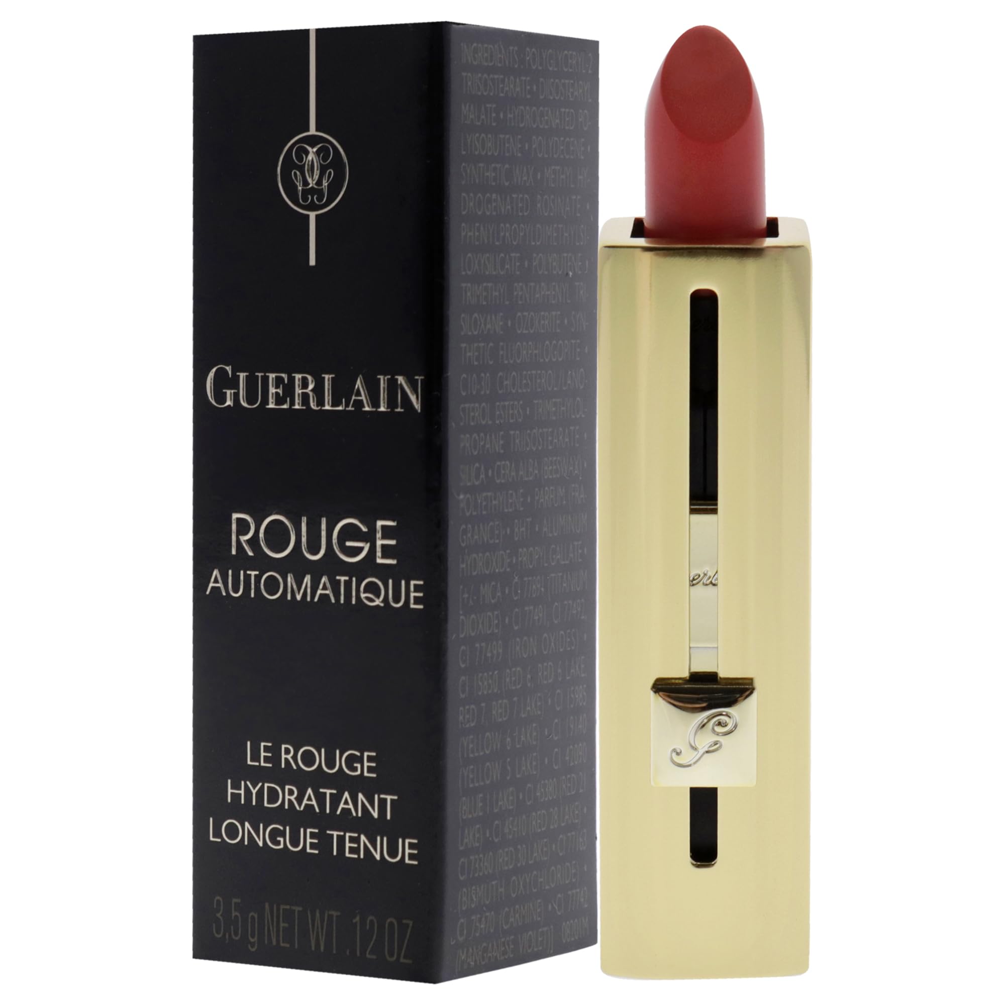 Guerlain Rouge Automatique Long-Lasting Lipstick, No. 146 Cruel Gardenia, 0.12 Ounce