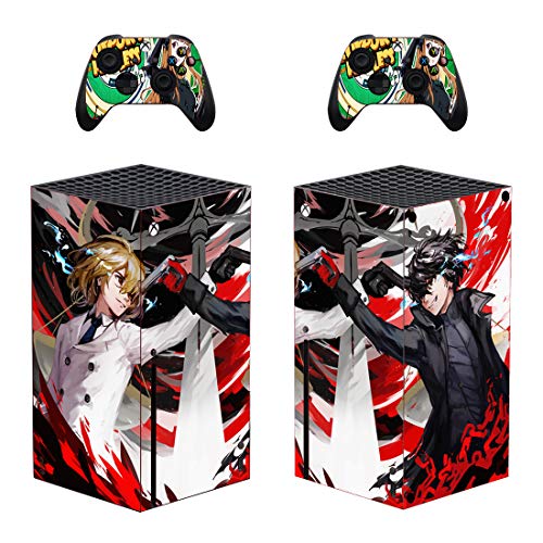KAJAL MANI X-box-One-Series X Skin Set Ann Takamaki HD Printing Faceplate Protective for Console, Controller Skin Decal