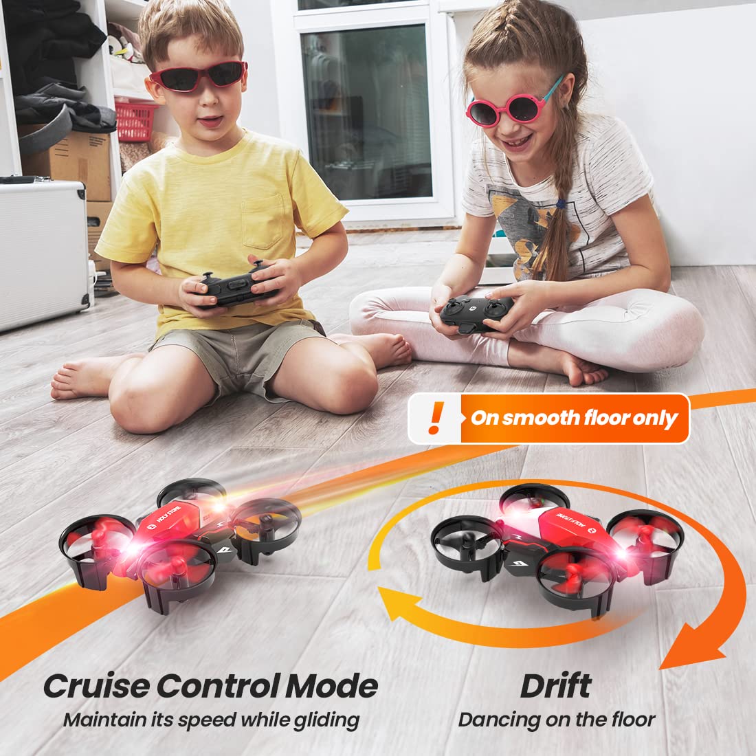 Holy Stone Mini Drone for Kids, HS210F 2 In 1 Small Indoor RC Quadcopter Helicopter Plane with Modular Battery, Land and Fly Mode, Auto Hovering, 3D Flip, Headless Mode, Toy Gift for Boys and Girls…
