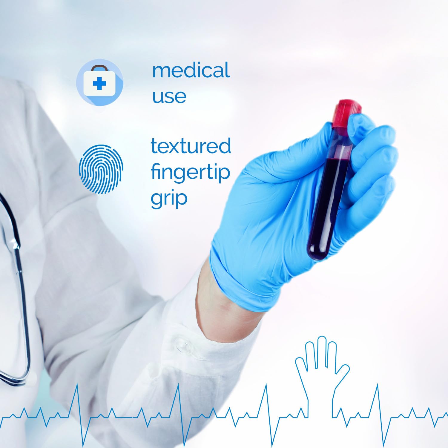 JMU Disposable Vinyl Exam Gloves Small 100 Count Latex Free Powder Free,Latex Free, Blue