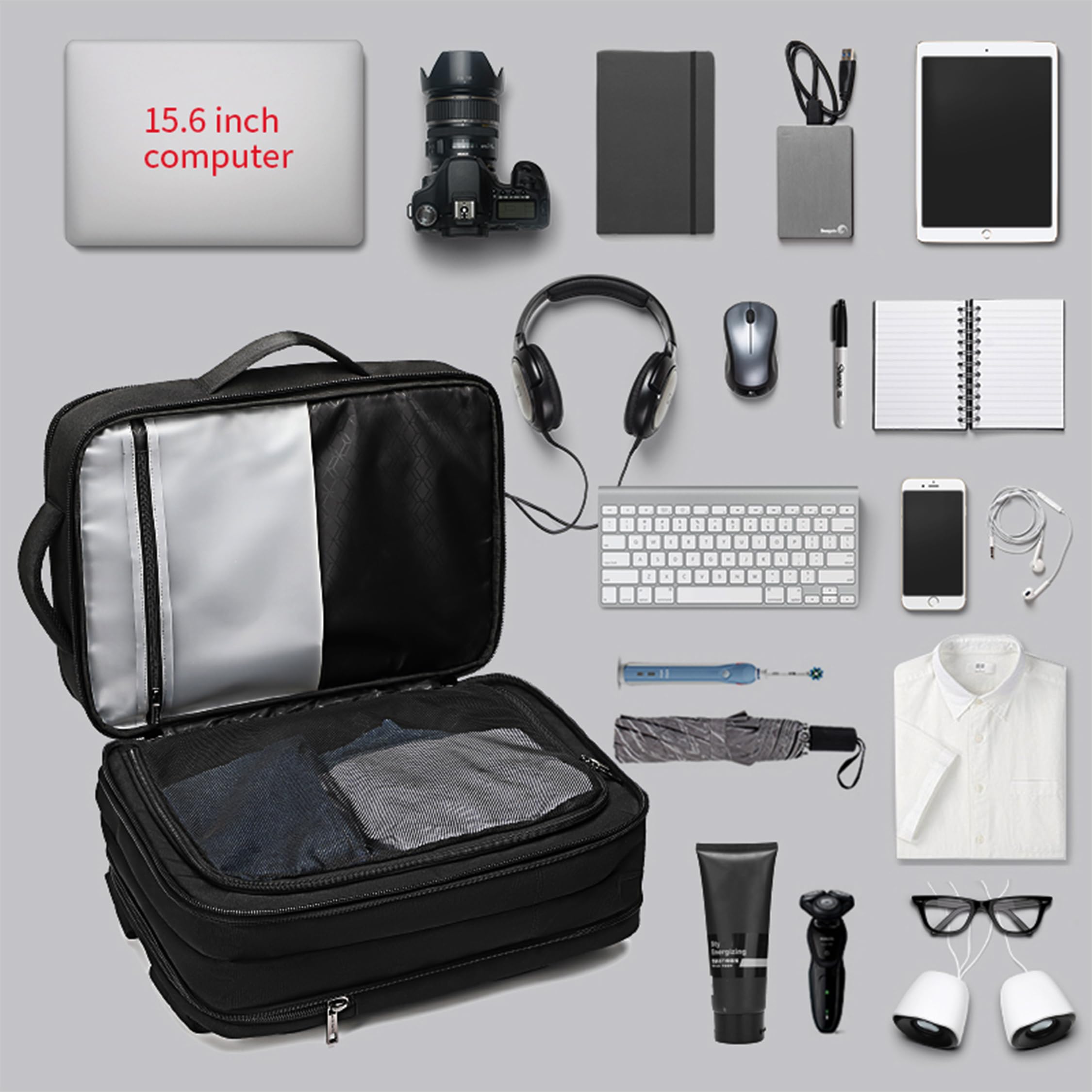 Juuka Travel Laptop Backpack, 32L Flight Approved Travel Luggage Backpacks, Extra Large Carry On Backpack for Men Women, with USB Charging Port