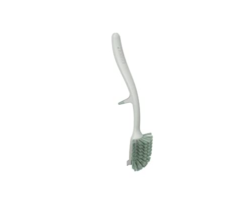Joseph Joseph Edge Dish Brush with Integrated Sink Rest, Light Stone/Sage